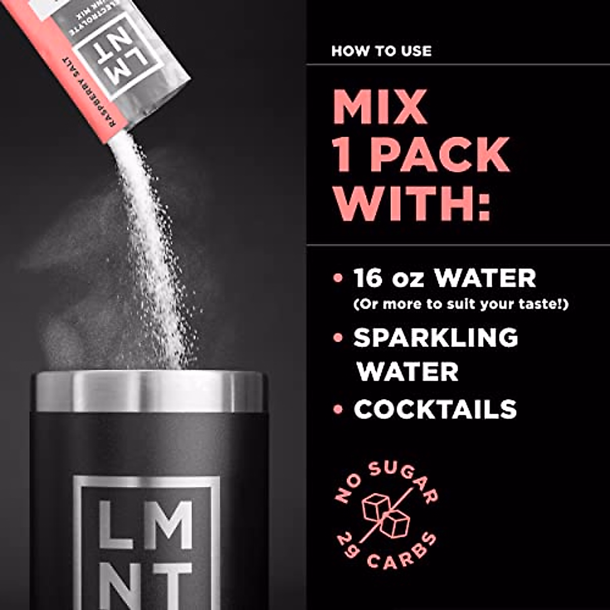 LMNT Keto Electrolyte Powder Packets | Paleo Hydration Powder | No Sugar, No Artificial Ingredients | Raspberry Salt | 30 Stick Packs