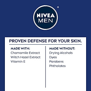 NIVEA MEN Sensitive Shave Foam with Vitamin E, Soothing Chamomile and Witch Hazel Extracts, 6 Pack of 7 Oz Cans