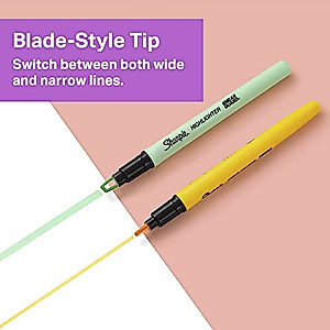 SHARPIE Highlighter, Clear View Highlighter with See-Through Chisel Tip, Stick Highlighter, Assorted, 8 Count