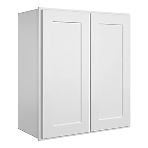 LOVMOR Wall-Mounted Bathroom Cabinet, 2-Doors Medicine Cabinet, Bathroom Cabinet Wall Mounted with Adjustable Shelves & Soft-Close Door, 12" D*27" W*42" H