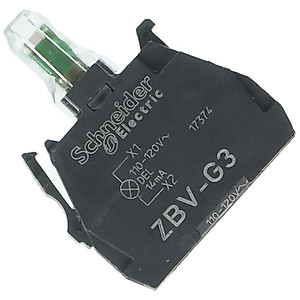 SCHNEIDER ELECTRIC ZBVG3 Push Button Light Module 22Mm 110-120-Vac X B4, Black