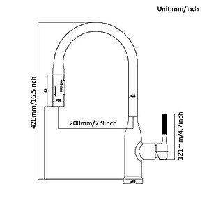 Leekayer Pull Out Kitchen Faucet with Sprayer Chrome Finish Kitchen Mixer Tap Single Lever One Hole Mount 2 Water Flow Type