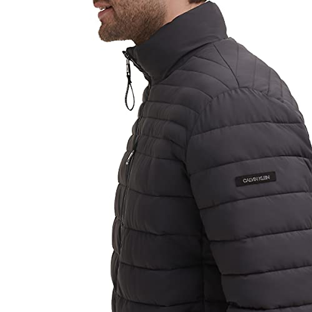 Calvin Klein Men's Classic Packable Down Jacket, Iron, Large