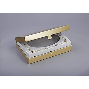 Foster-Stephens Extra-Large Gold Wedding Dress Preservation Kit | Stylish Wedding Gown Garment Storage Box | Closet Storage Organizer for Quilts, Gowns, Dresses, Family Heirlooms (Gold, Extra-Large)