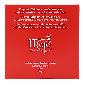 Maja, Classic Soap Perfumed Soap Round and Luxurious Round Soap to Clean and Moisturize your skin Leaves Skin Beautifully Scented and Soft 3Pack of 3.5 Oz Bar Soaps, Rose, 3 Count, (Pack of 3)