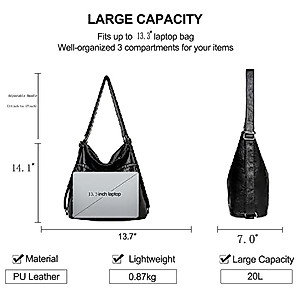 Tote Bag for Women Pu Leather Large Shoulder Purse and Handbags with Adjustale Should Strap