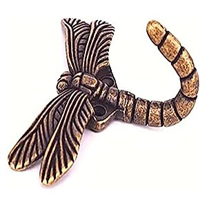 AQUETI Coat Hooks Coat Rack Wall Mount Hooks Cast Iron Coat Hook，Vintage Dragonfly Towel Hooks Hat Rack Coat Hook Rustic Ranch Plant Garden Coat Hat Rack Coat Hook (Color : OneColor)