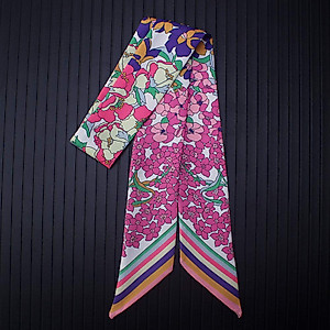 Uainhrt 4pcs Polychrome Small Flower Bag Handbag Handle Ribbon Scarf Hair Head Band Neck Scarf Neckerchief Scarf Fashion Gifts