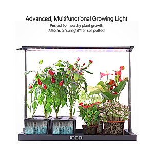 iDOO 20 Pods Indoor Herb Garden Hyrdroponics Growing System with LED Grow Light and 4 Removable Water Tank, Free Timing Setting, 27" Adjustable Height