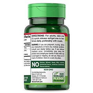 Nature's Truth CoQ10 200 mg Softgels | 50 Count | Enhanced Absorption Supplement | Plus Black Pepper Extract | Non-GMO, Gluten Free