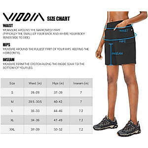Viodia Women's 6" Hiking Golf Shorts with Zipper Pockets Quick Dry Stretch Cargo Shorts for Women Casual Summer Black