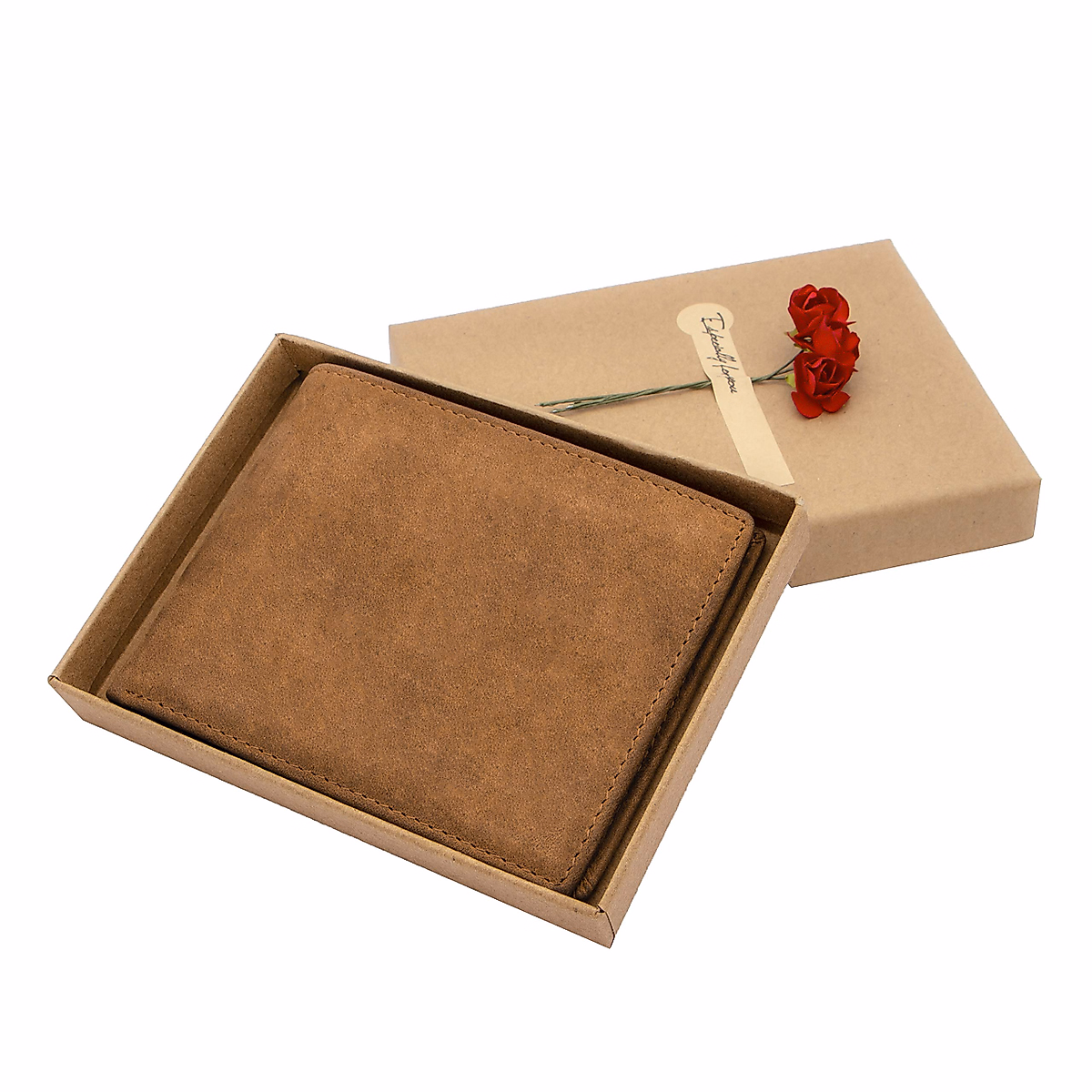 K KENON Mom Son Wallet - Engraved Leather Men Wallet-The Perfect Personalized Son Gift From Mom And Dad (Wallets-For Son From Dad)