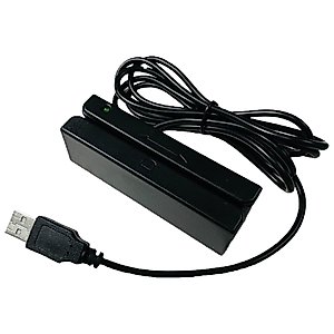 WODEMAX USB Bi-Directional Manual Credit Card Readers,Support Computer，Magstripe Reader，Supprort with Windows, Linux, Mac os,3 Tracks Credit Card Reader