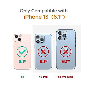 GVIEWIN Designed for iPhone 13 Case 6.1 Inch, with Tempered Glass Screen Protector + Camera Lens Protector Clear Flower Soft & Flexible Shockproof Floral Women Phone Cover（Magnolia/White）