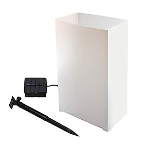 Lumabase 32406 Solar Powered Luminaria Kit, White