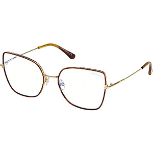 Tom Ford FT5630-B56053 Havana/Clear Lens Mirror Eyeglasses, 56-19-140