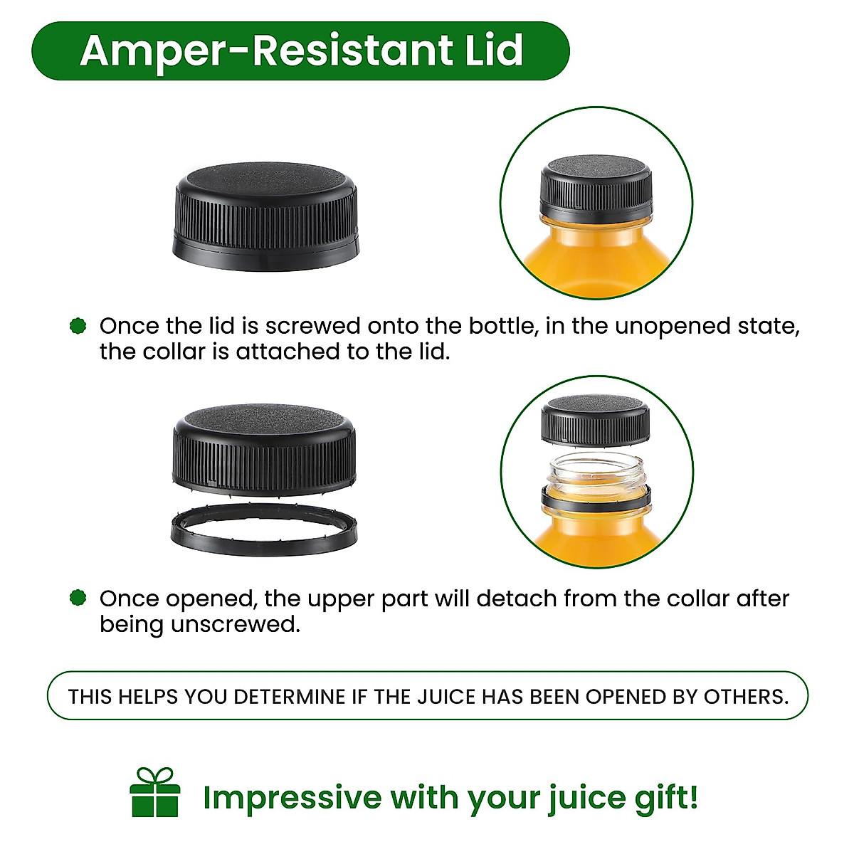 24 PACK, 12 OZ Reusable Plastic Juice Bottles with Caps, Plus 24 Labels & 2 Silicone Funnels - Clear Juicing Bottles for Juice, Smoothies, Ginger, Tea, Coffee - Food Grade & Leakproof Travel Bottles