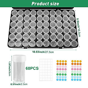 TLPCRKI 60 Slots Seed Storage Box, Opaque Light Proof Seed Organizer Storage Organizer with 3 Sheet Label Stickers, Seed Container for Flower Vegetable Plants Garden