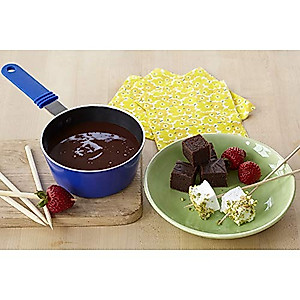 IMUSA USA Nonstick Multi Mini Sauce Pan with Silicone Handle Varies, You May Receive Red, Orange, Blue Color