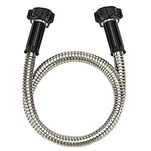 Yanwoo 304 Stainless Steel 2 Feet Short Garden Hose with Female to Female Connector, Water Hose, Metal Hose, Heavy Duty Outdoor Hose (2ft)