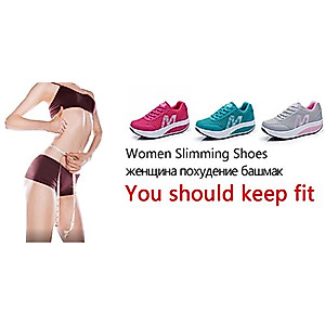 CN-Porter Ladies Soft Rocker Shoes Womens Mesh Sports Tennis Shoes Lace Up Wedges Platform Shoes Lightweight Fitness Walking Shoes Grey, 7