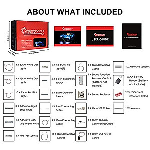 BRIKSMAX Led Lighting Kit for Bugatti Chiron - Compatible with Lego 42083 Building Blocks Model- Not Include The Lego Set(Remote-Control Version)