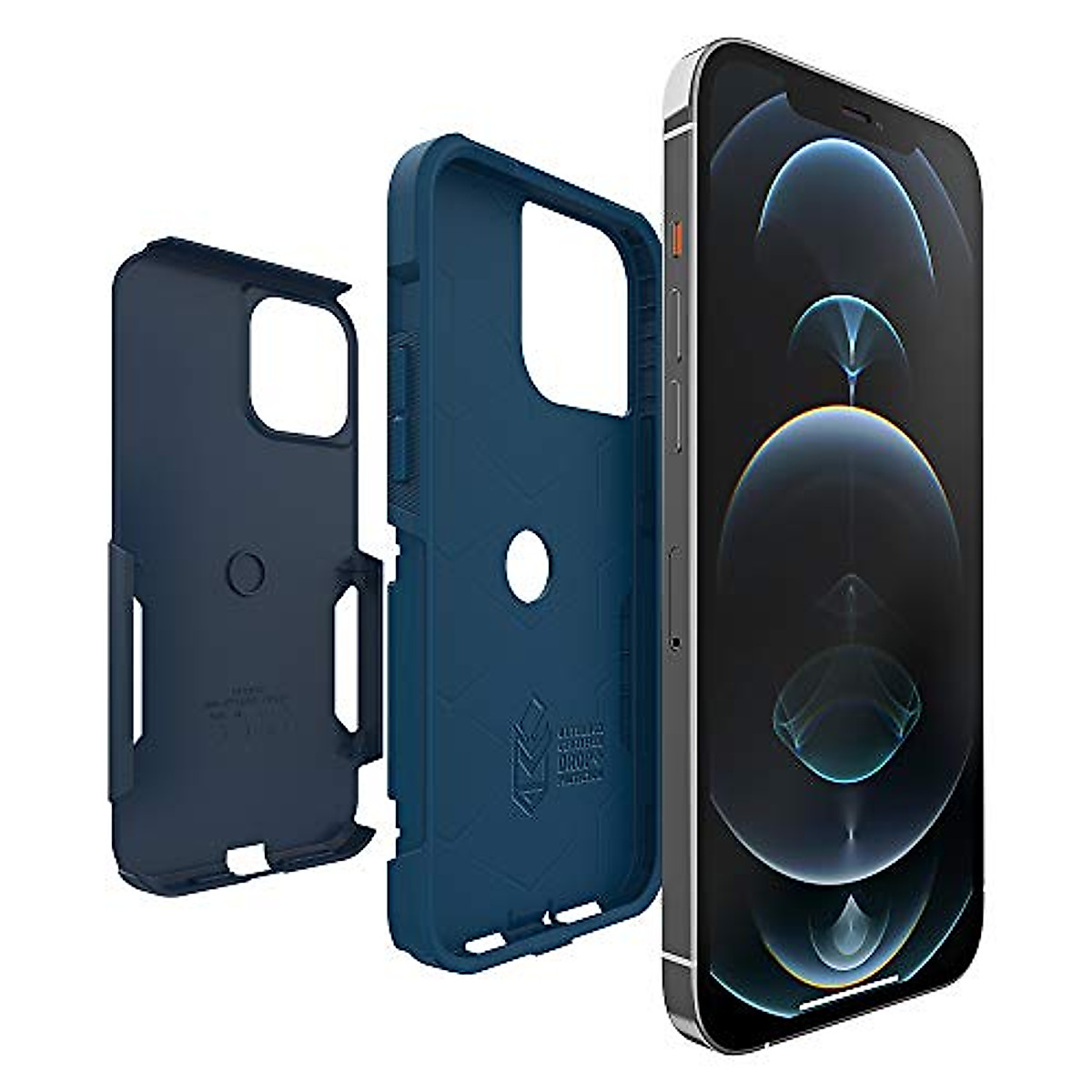 OTTERBOX COMMUTER SERIES Case for iPhone 12 Pro Max - BESPOKE WAY (BLAZER BLUE/STORMY SEAS BLUE)