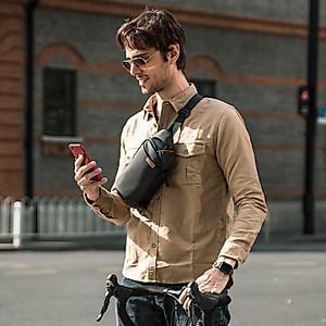 PGYTECH OneGo Solo Camera Sling Bag, Crossbody Waist Fanny 3L Small Camera Shoulder Bag for Men and Women