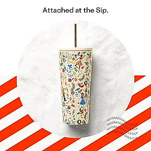 Corkcicle x Rifle Paper Co. Nutcracker Ballet Cold Cup Insulated Tumbler with Lid and Straw, 24 oz – Reusable Water Bottle - Beverages Cold for 12hrs, Hot 5hrs – Cupholder Friendly, Flexible Sip Lid