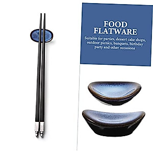 BESTOYARD 6pcs Ingot chopstick rest japanese table ceramic chopsticks holders ceramic chopsticks rest sushi stick holder tablescape decor practical spoons rests ceramics household spoon rest