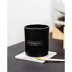 Premium Oud Wood Hand Poured Scented Candles, 8 oz | 45 Hour Burn, Long Lasting, Highly Scented, All Natural Soy Candles | Relaxing Aromatherapy Candle with Matte Black Glass Gift Box