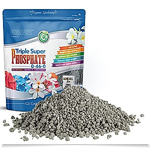 Triple Super Phosphate 0-46-0 Fertilizer Made in USA - Bloom Booster - TSP Pure Phosphorus Plant Food for Indoor/Outdoor Plants and Organic Gardens - Fruit, Vegetables, Holistic Herbs, Trees & More!