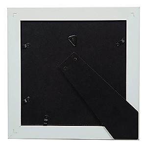 Gallery Solutions Wall Mount or Tabletop Double Picture Frame, 8x8 Matted To 5x5, White