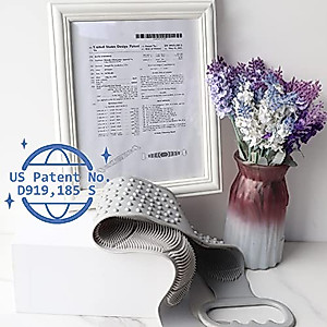 BAIMEI Silicone Back Scrubber for Shower, Handle Body Washer, Exfoliating Texture Body Scrubbers - Grey