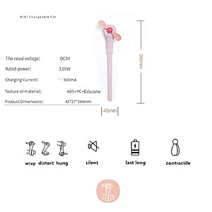 CYOIDAI Woman Man Boy Girl Mini Handheld Stroller Fan,500mAh Personal Portable Baby Car Seat Fan with Flexible Tripod Fix Clip on Stroller,USB or Battery Powered Rechargeable Desk Fan (Green)