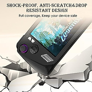 2 Pack TPU Transparent Case and Silicone Case for ASUS ROG Ally Handheld, ROG Ally Accessories Protective Cover and Joystick Protector