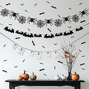 ZESION Bat Halloween Banner, Scary Party Decorations for Halloween, Thriller Party Banner, Role Playing Party Decorations