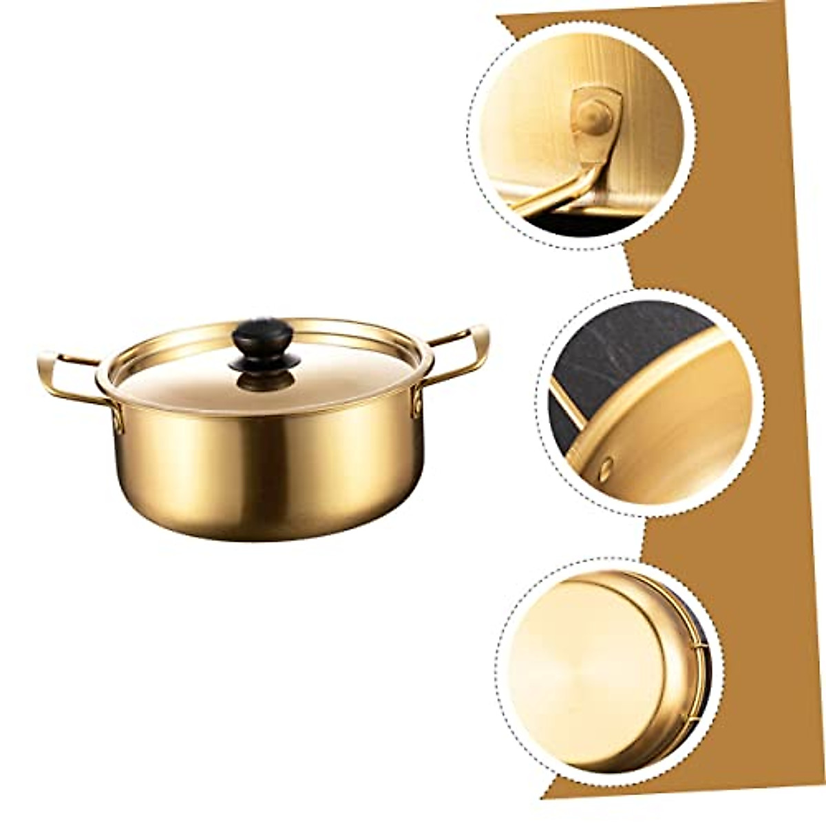 Housoutil Instant Noodle Pot Instant Cooker Korean Ramen Big Cooking Pot with Lid Korean Ramen Pot Casserole Pot Ramen Pot with Lid Korean Pots for Cooking Korean Cooking Cookware Big Pots