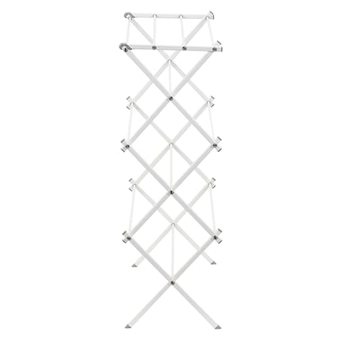 Household Essentials 5119-1 Indoor Metal Clothes Drying Rack for Laundry, 15", White/White