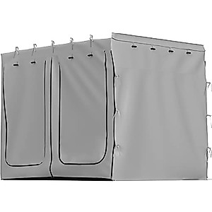 VEVOR Car Awning Room Accessory, Fit 8.2' x 8.2', 300D Oxford Car Awning Camping Tent with PVC Floor, Heavy Duty Extend Shelter for Car Awning SUV Tent Camper Van Overland Gear, Grey, Room Only