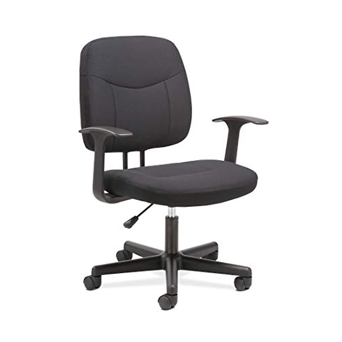 Sadie Task Chair-Fixed Arm Computer Chair for Office Desk, Black (HVST402)