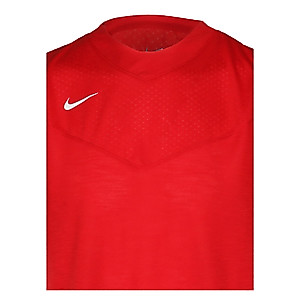 Nike Men's Top Player UV Training Short Sleeve Shirt (Red, Small)