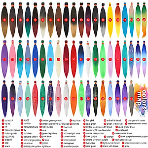 Ombre Pre-stretched Braiding Hair, Top Silky Braid Hair Extensions, Itch Free Crochet Twist Hair Braids, Yaki Texture Original Braiding Hair Pre Stretched, 0.21 pound/bundle (24''-8 bundles, 1b/30/27)