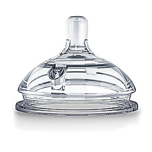 COMOTOMO, 2 Pack Silicone Replacement Nipple, Clear, 3-6 Months, New 