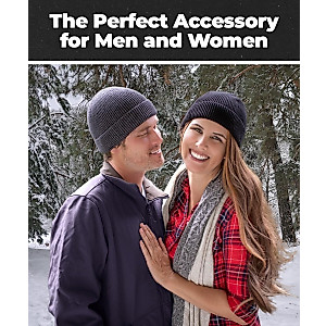 Cotton Cuffed Beanie - Men and Women - 100% Cotton - 10 Colors - Black