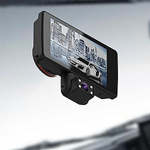 Dual HD Cameras for Car - Capture Front and Interior Views, High Definition Dual-Camera Dash Cam - Record Inside and Outside Your Car, Car Dash Cam with Dual Cameras, HD Recording, Front and Interior