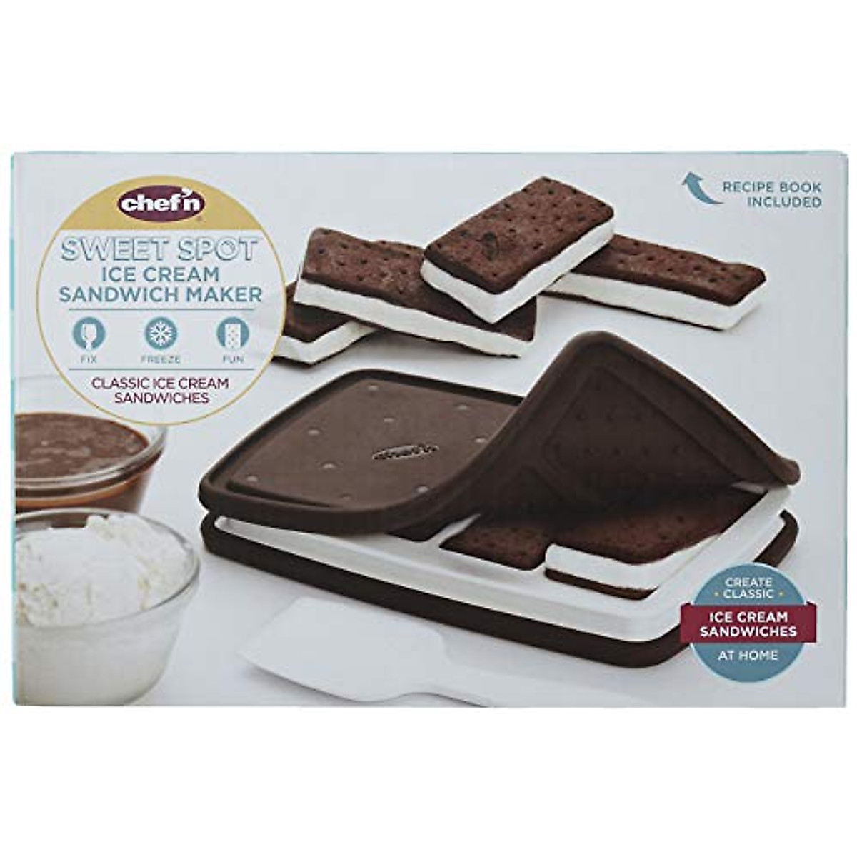 Chef'n Sweet Spot Ice Cream Sandwich Maker, Large, Black