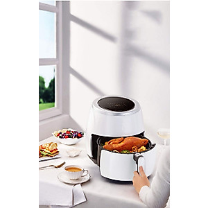 Multifunction Digital air fryer with 6.4 l oil-free French fries electric oven timer and fully adjustable temperature control for healthy oil-free and low-fat cooking LED display non-stick