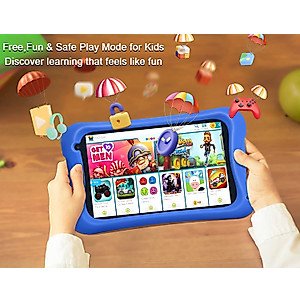 NOBKLEN Kids Tablet 7 Inch Tablet - 2GB RAM and 32GB Storage, 3000mAh Battery, Dual Cameras, and Parental Controls