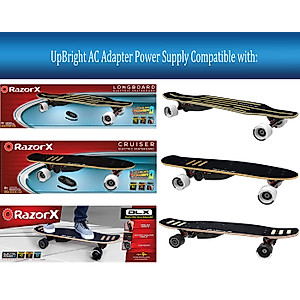 UpBright AC/DC Adapter Compatible with Razor RazorX Cruiser DLX 22V Lithium-Ion Li-ion 21.9V Battery Pack 25133099 25133098 25133090 Skateboard Longboard Electric Skate board Power Supply Cord Charger